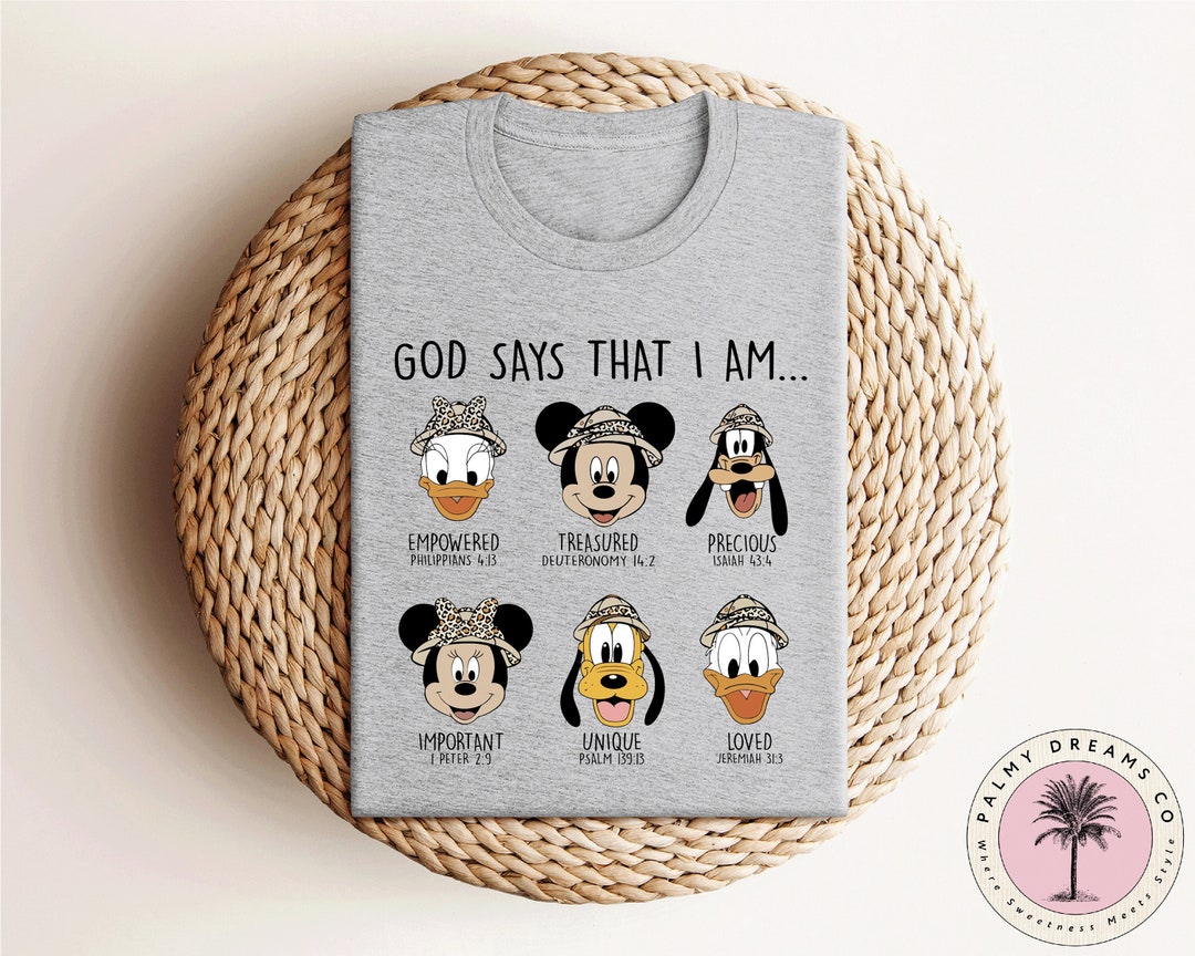God Says I'm Disney Shirt, Disney Bible Verses Shirt, Cute Disney ...