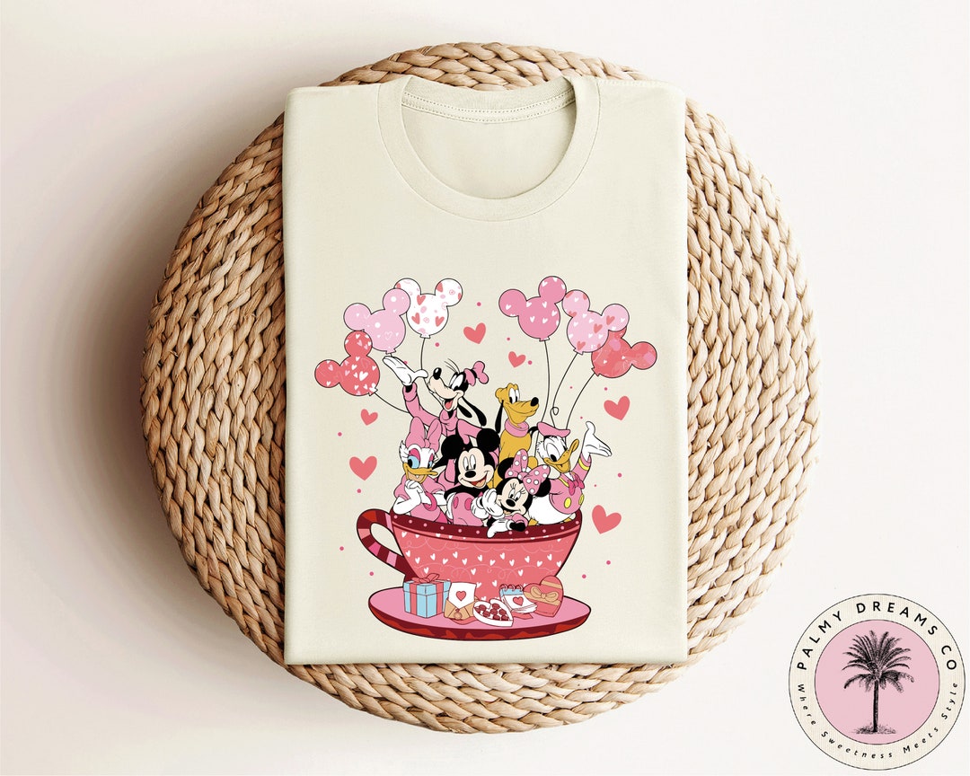 Mickey Valentine's Day Cup Shirt, Mickey and Friends Tea Cup, Valentine ...