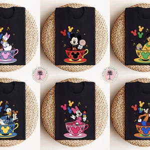Mickey and Friends Tea Cup Shirts, Matching Disney Trip Shirt, Disney ...
