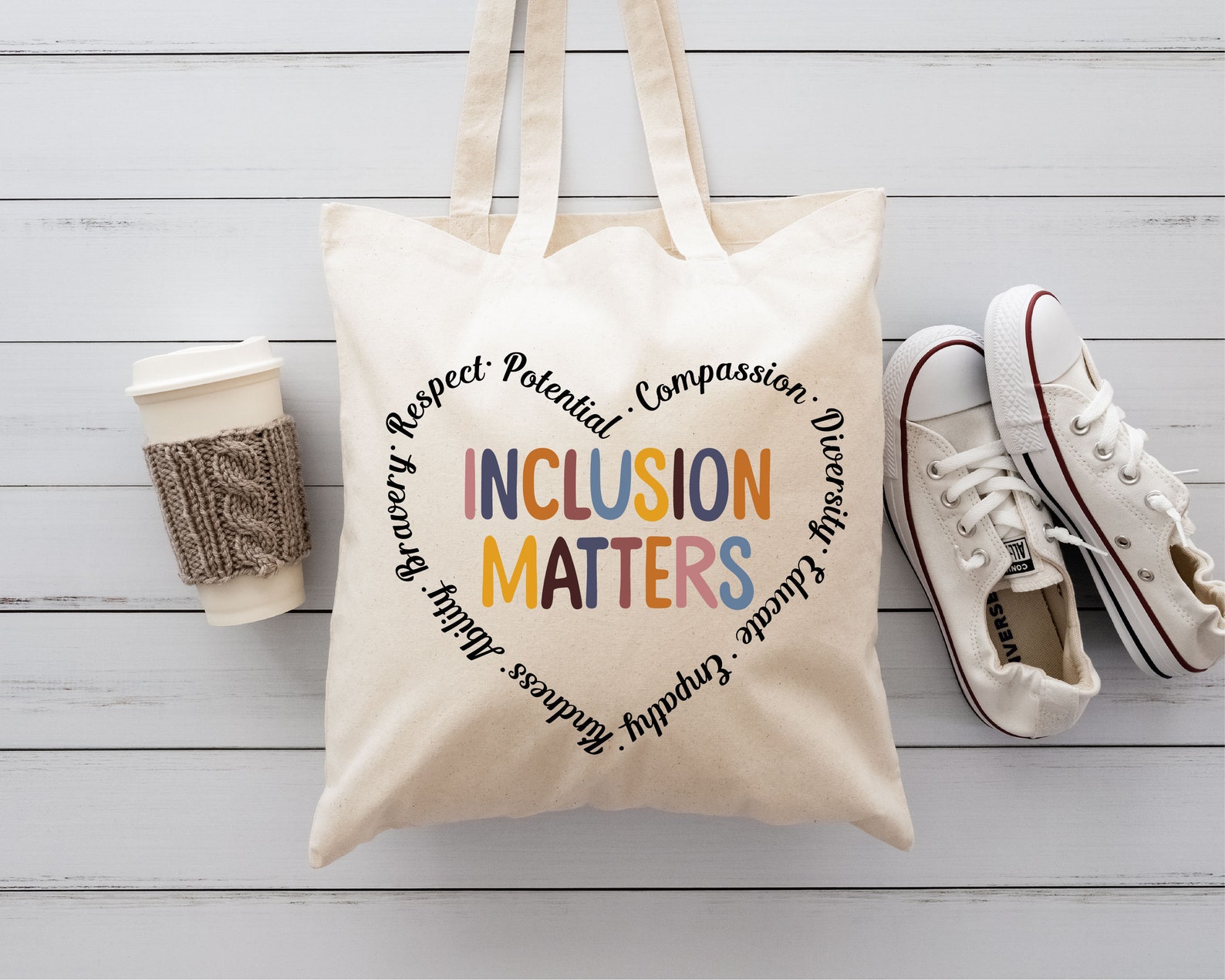 Inclusion Matters Tote Bag, Mental Health Awareness Tote Bag, Teacher ...