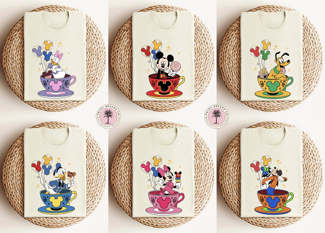 Mickey and Friends Tea Cup Shirts, Matching Disney Trip Shirt, Disney ...