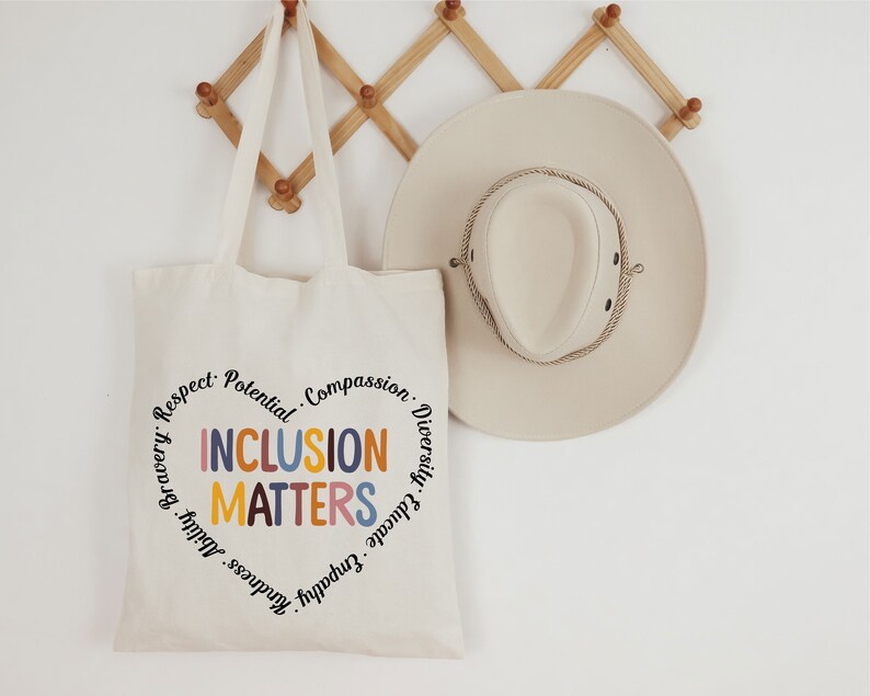Inclusion Matters Tote Bag, Mental Health Awareness Tote Bag, Teacher ...