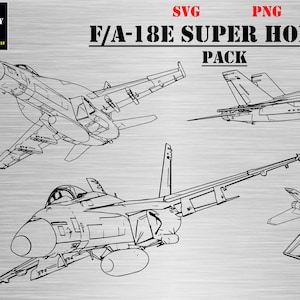 F/A-18E Hornet Aircraft Pack (SVG & PNG Formats) Digital Military ...