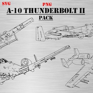 A-10 Thunderbolt II Aircraft Pack SVG & PNG Formats Digital Military ...
