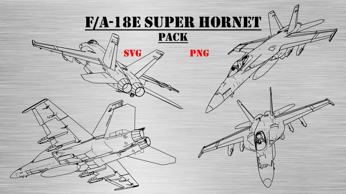 F/A-18E Hornet Aircraft Pack SVG & PNG Formats Digital Military ...