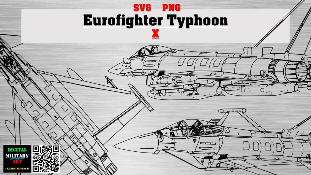 Eurofighter Typhoon SVG & PNG Formats. EXTRA Pack. Digital Military ...