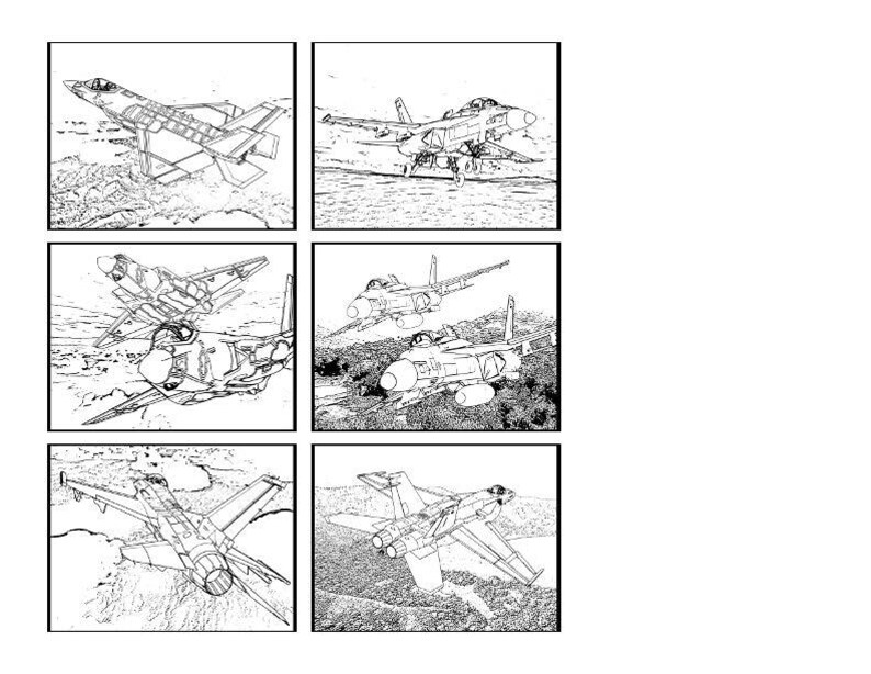 Coloring Pages - Modern Military Aircraft (PDF Format) Digital Military ...