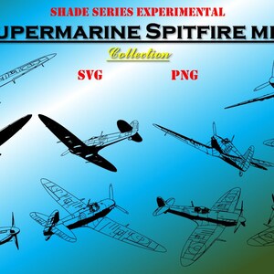 Supermarine Spitfire Mkii Aircraft Collection SVG & PNG Formats Digital ...