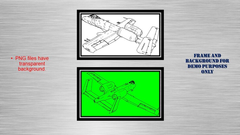 A-10 Thunderbolt II Aircraft Pack SVG & PNG Formats Digital Military ...