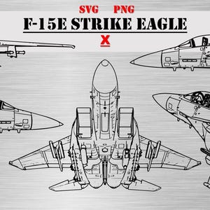 F-15E Strike Eagle SVG & PNG Formats. EXTRA Pack. Digital Military ...