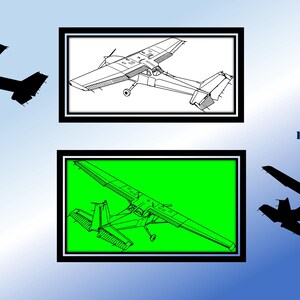 C172 Skyhawk Aircraft Pack (SVG & PNG Formats) Civil Aviation Drawings ...