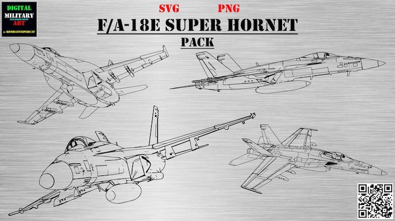 F/A-18E Hornet Aircraft Pack (SVG & PNG Formats) Digital Military ...
