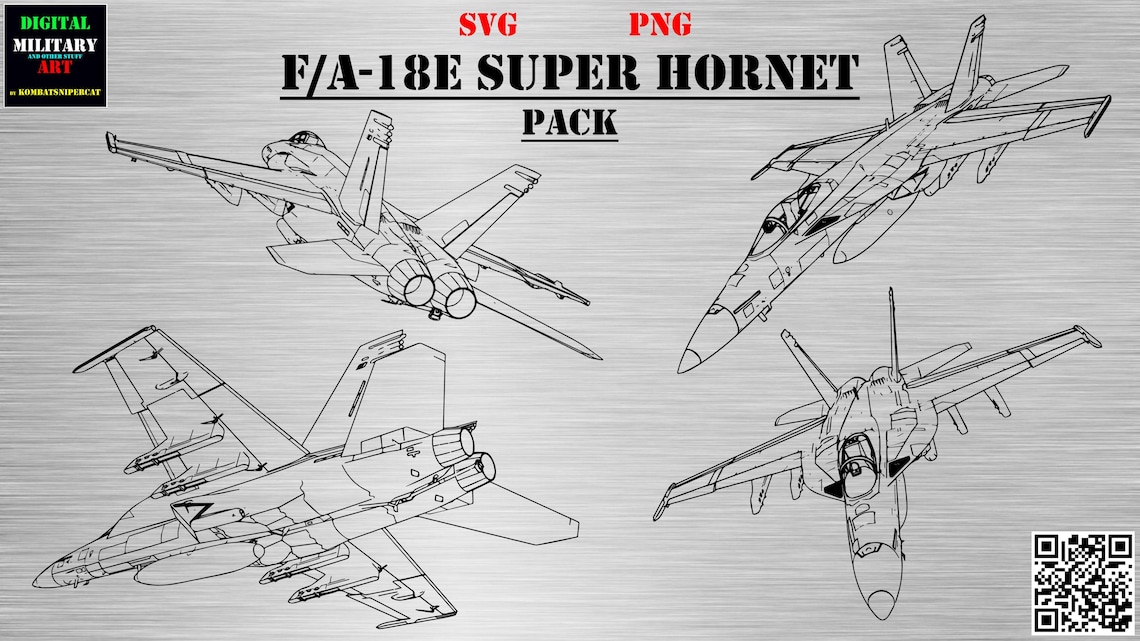F/A-18E Hornet Aircraft Pack (SVG & PNG Formats) Digital Military ...