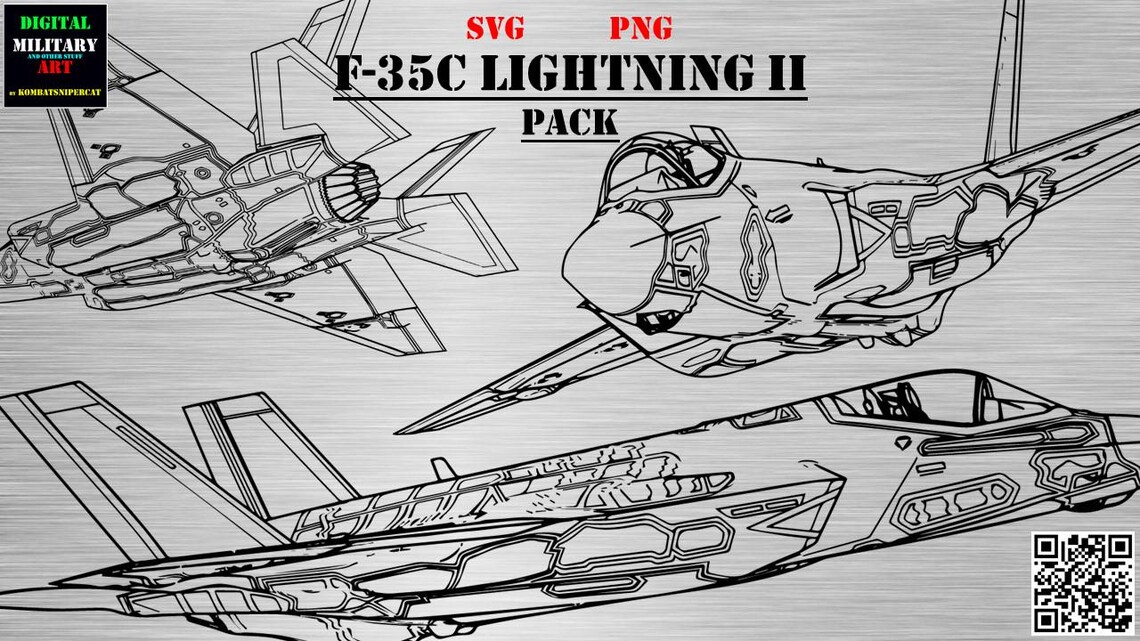 F-35C Lightning II Aircraft Pack (SVG & PNG Formats) Digital Military ...