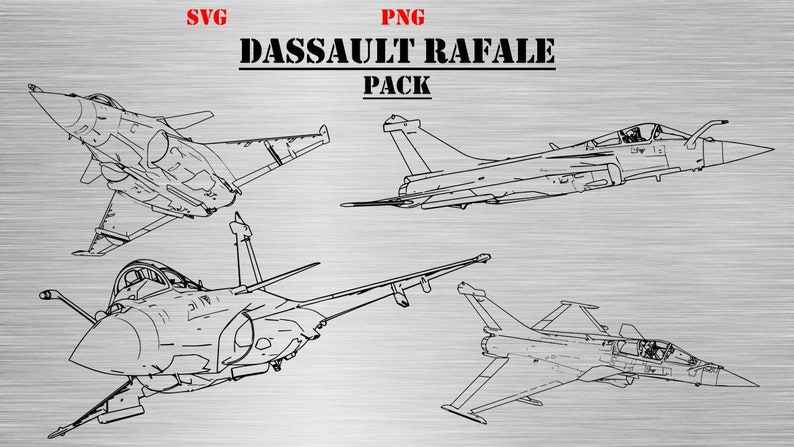 Dassault Rafale Aircraft Pack (SVG & PNG Formats) Digital Military ...