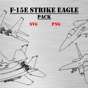 F-15E Strike Eagle Aircraft Pack SVG & PNG Formats Digital Military ...