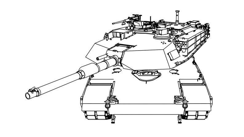 M1A2 Abrams Main Battle Tank Drawings JPG & PDF Formats Digital ...
