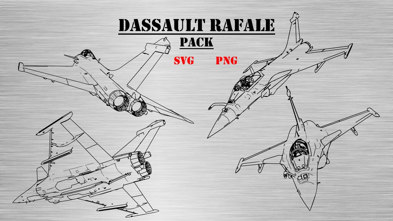 Dassault Rafale Aircraft Pack (SVG & PNG Formats) Digital Military ...