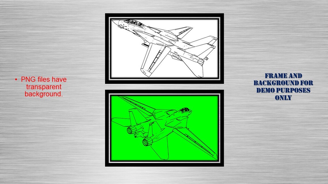 F-14 Tomcat Aircraft Pack (SVG & PNG Formats) Digital Military Drawings ...