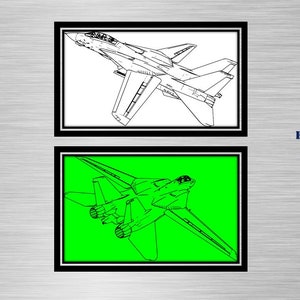F-14 Tomcat Aircraft Pack (SVG & PNG Formats) Digital Military Drawings ...