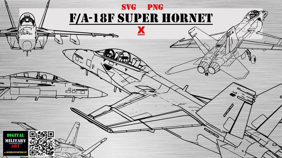 F/A-18F Super Hornet SVG & PNG Formats. EXTRA Pack. Digital Military ...