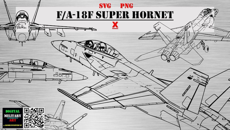 F/A-18F Super Hornet SVG & PNG Formats. EXTRA Pack. Digital Military ...