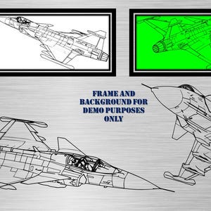 JAS 39 Gripen Pack (SVG & PNG Formats) Digital Military Drawings. Ten ...