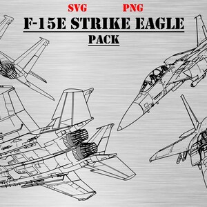 F-15E Strike Eagle Aircraft Pack (SVG & PNG Formats) Digital Military ...