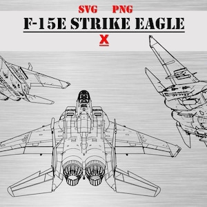 F-15E Strike Eagle SVG & PNG Formats. EXTRA Pack. Digital Military ...