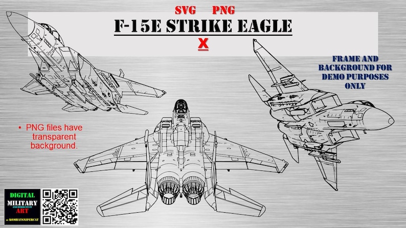 F-15E Strike Eagle SVG & PNG Formats. EXTRA Pack. Digital Military ...
