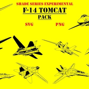 F-14 Tomcat Aircraft Pack (SVG & PNG Formats) Digital Military Drawings ...