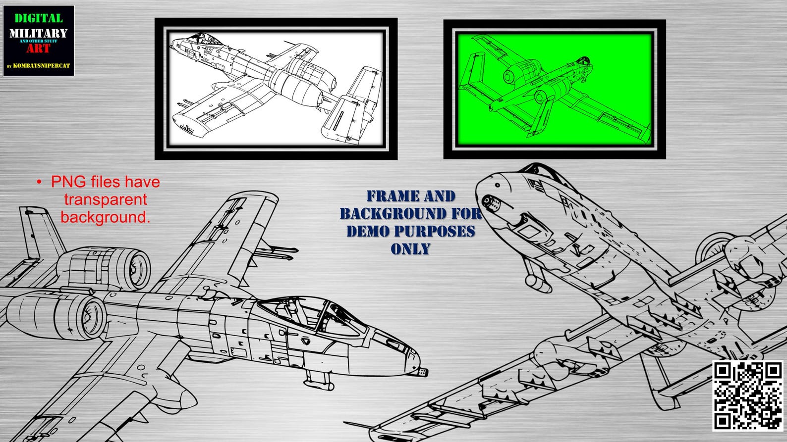 A-10 Thunderbolt II Aircraft Pack (SVG & PNG Formats) Digital Military ...