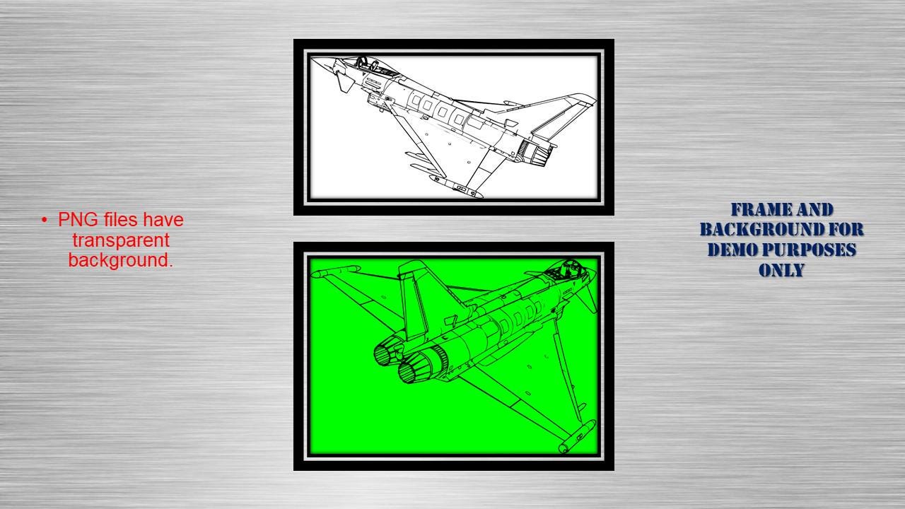 Eurofighter Typhoon Aircraft Pack (SVG & PNG Formats) Digital Military ...