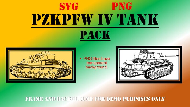 Pzkpfw IV Tank Pack (SVG & PNG Formats) Digital Military Vehicle ...