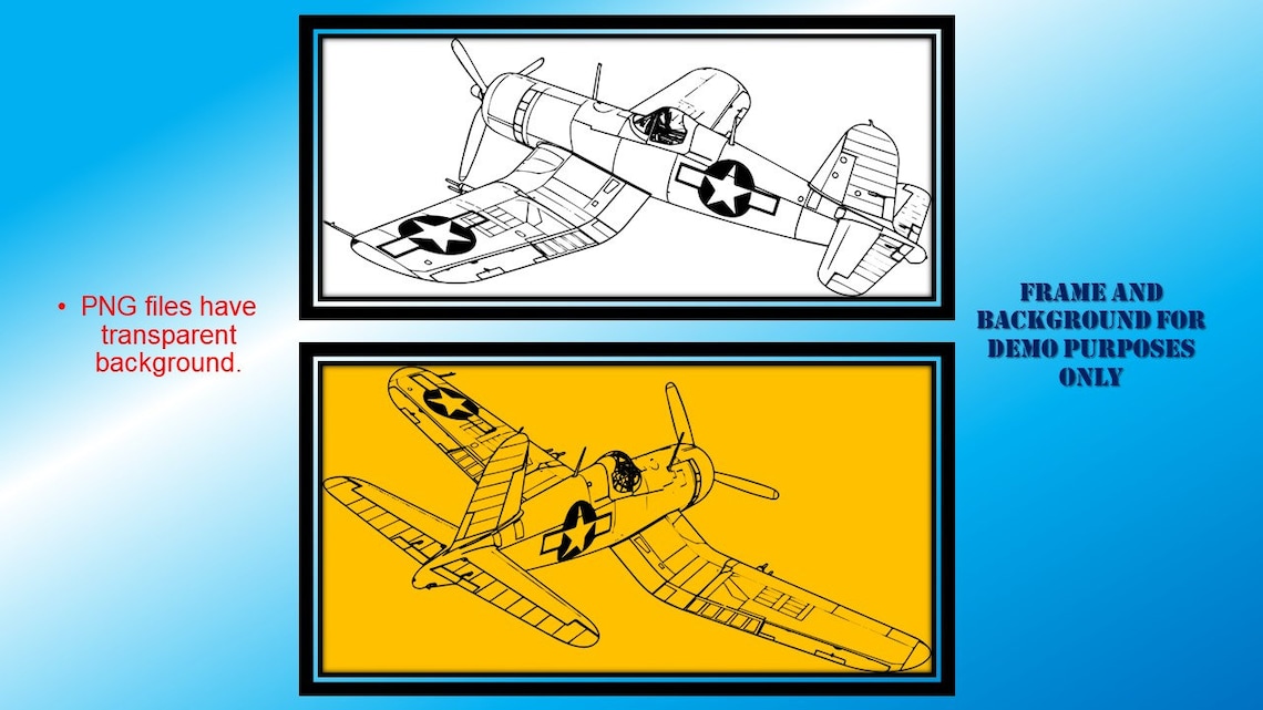 Vought F4U Corsair Aircraft Collection (SVG & PNG Formats) Digital ...
