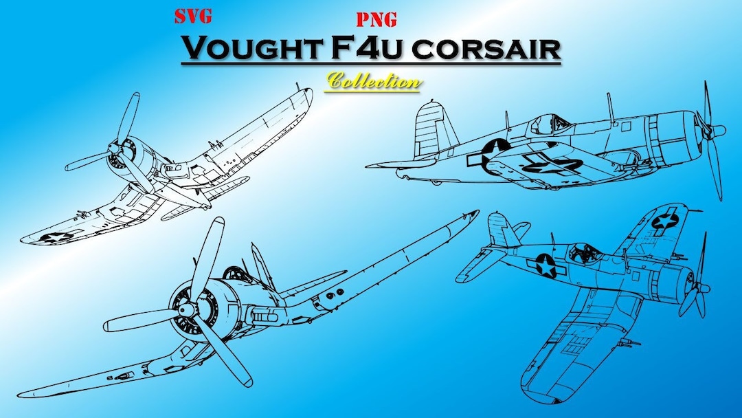 Vought F4U Corsair Aircraft Collection (SVG & PNG Formats) Digital ...
