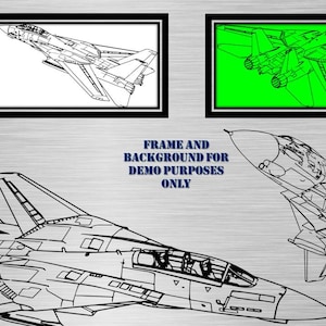 F-14 Tomcat Aircraft Pack (SVG & PNG Formats) Digital Military Drawings ...