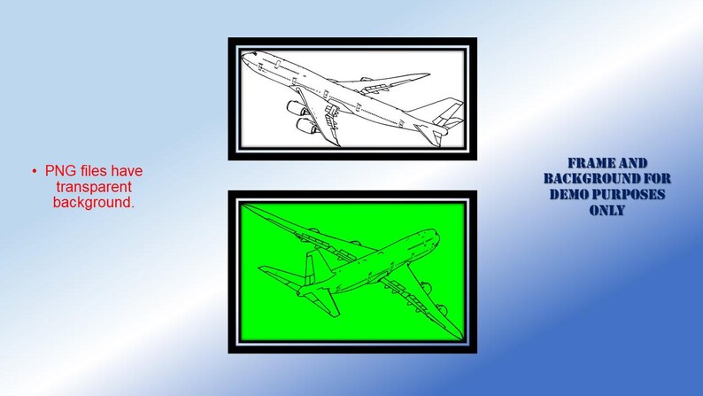 747-800 Airliner Aircraft Pack (SVG & PNG Formats) Digital Civilian ...