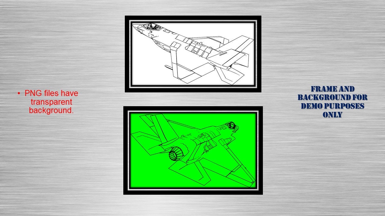 F-35C Lightning II Aircraft Pack SVG & PNG Formats Digital Military ...