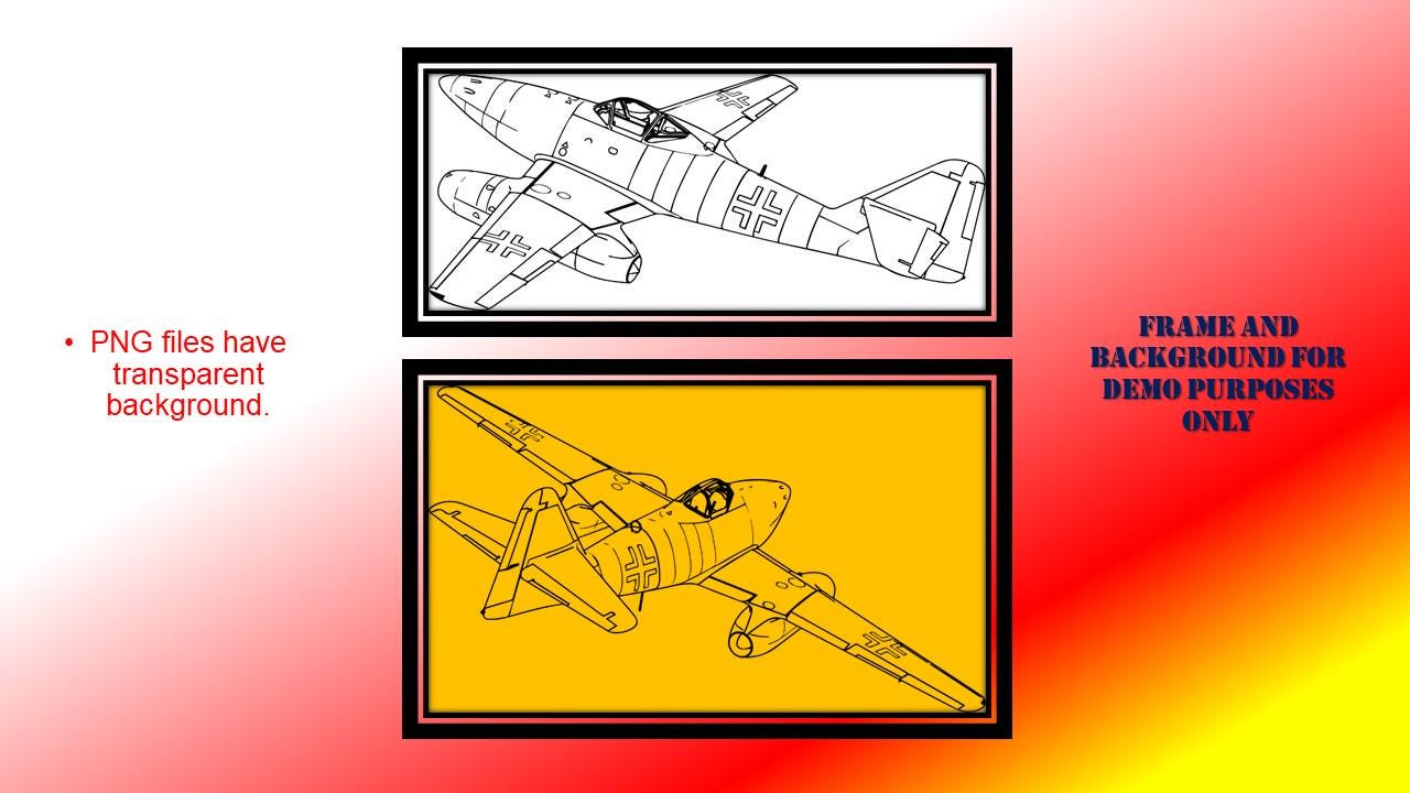 Messerschmitt Me-262 Aircraft Collection (SVG & PNG Formats) Digital ...