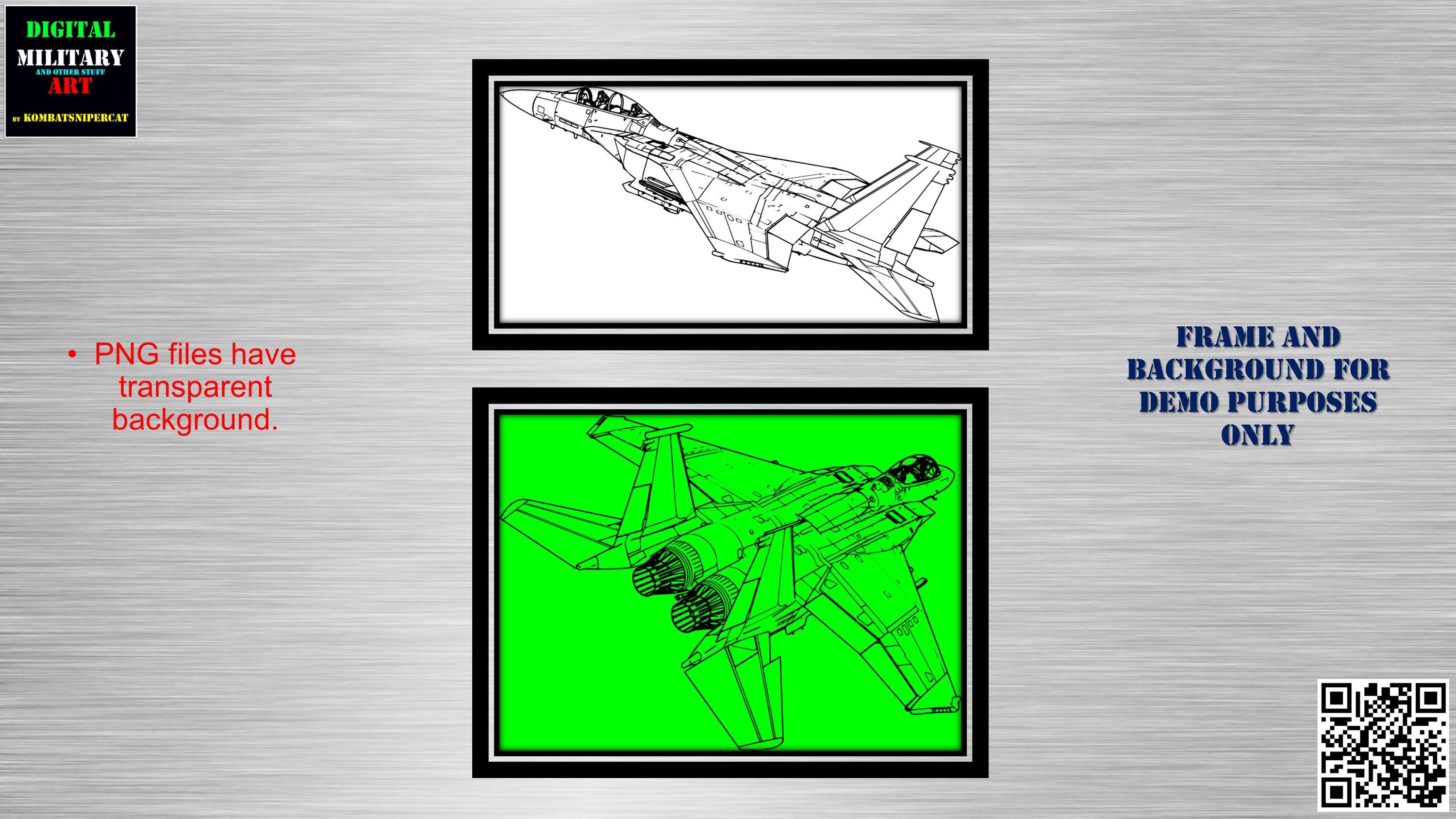 F-15E Strike Eagle Aircraft Pack (SVG & PNG Formats) Digital Military ...