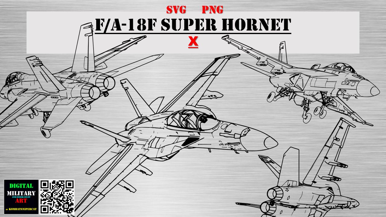 F/A-18F Super Hornet SVG & PNG Formats. EXTRA Pack. Digital Military ...