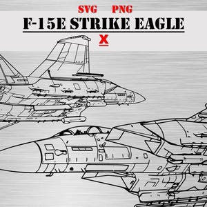 F-15E Strike Eagle SVG & PNG Formats. EXTRA Pack. Digital Military ...