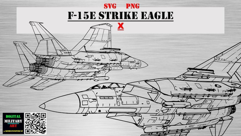 F-15E Strike Eagle SVG & PNG Formats. EXTRA Pack. Digital Military ...