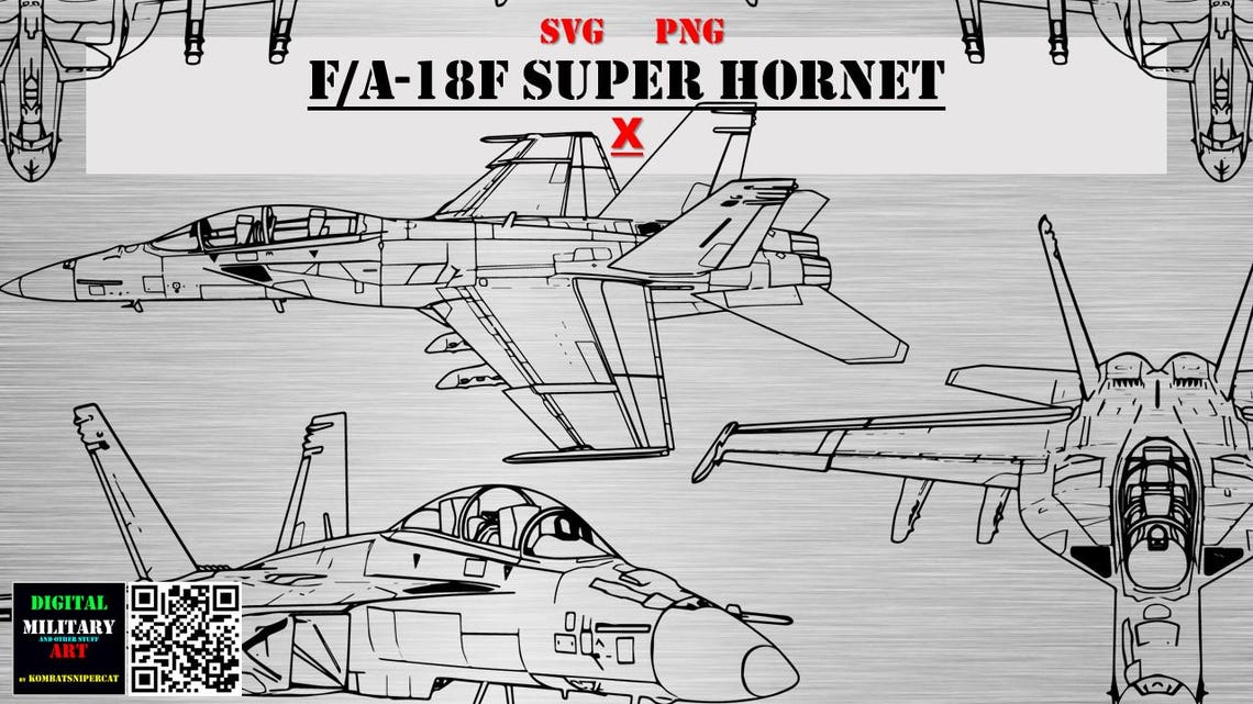 F/A-18F Super Hornet SVG & PNG Formats. EXTRA Pack. Digital Military ...