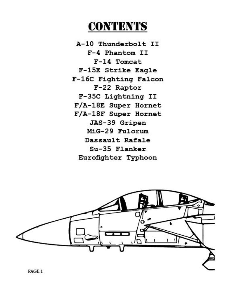 Coloring Pages - Modern Military Aircraft (PDF Format) Digital Military ...
