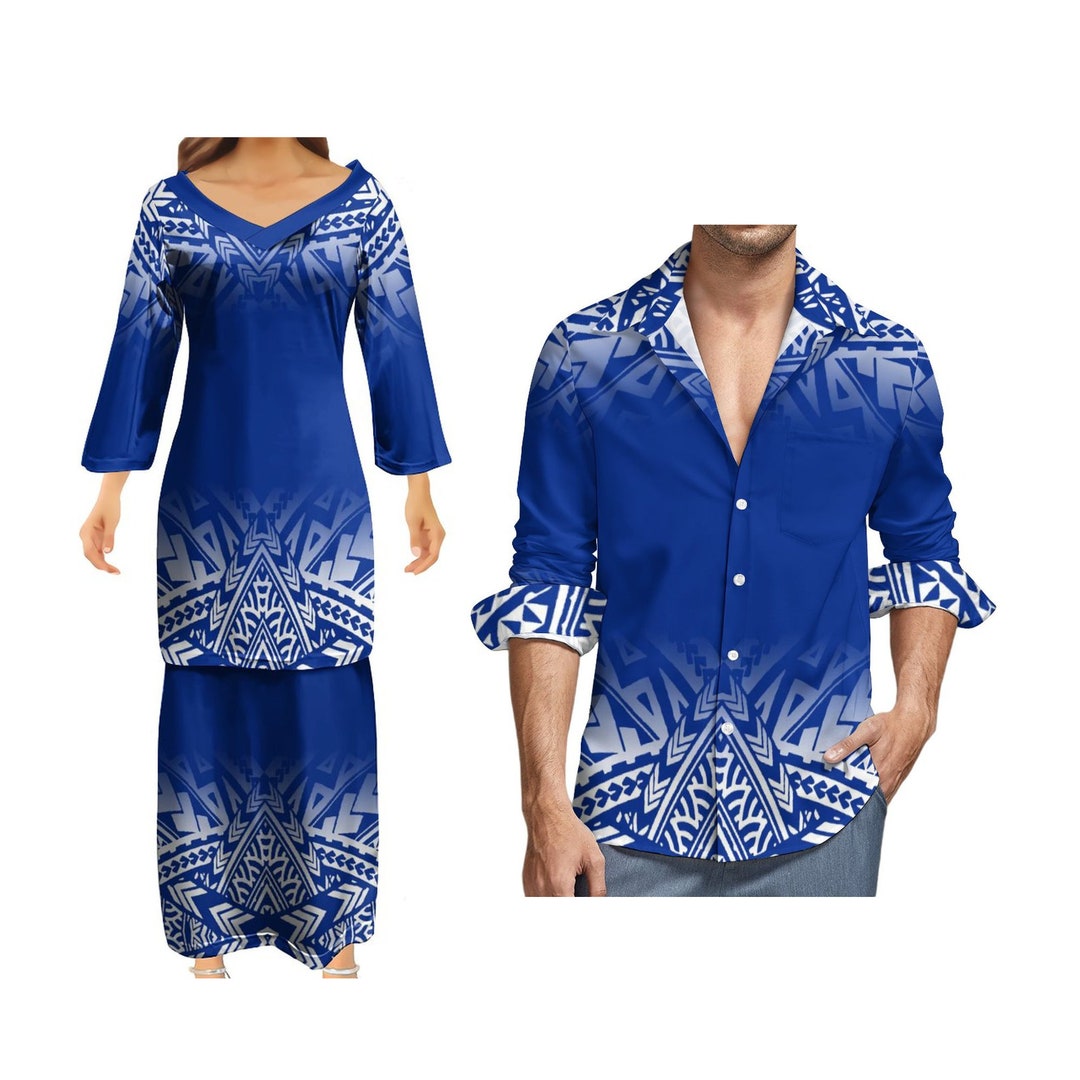 New V-neck Polynesian Samoa Traditional Dress Church Uniform - Etsy