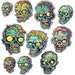 Undead Sticker Bundle Zombie Decals 70 PNG Digital Zombie Sticker Sheet ...