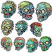 Undead Sticker Bundle | Zombie Decals 70 PNG Digital | Zombie Sticker ...