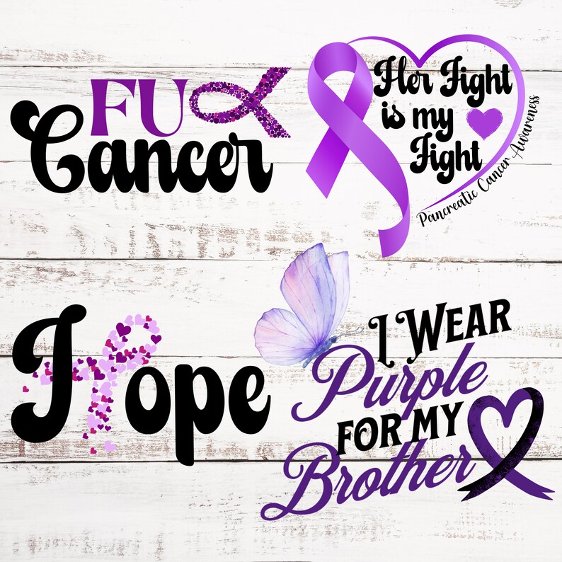 In November We Wear Purple Svg Png Bundle Purple Ribbon Svg - Etsy